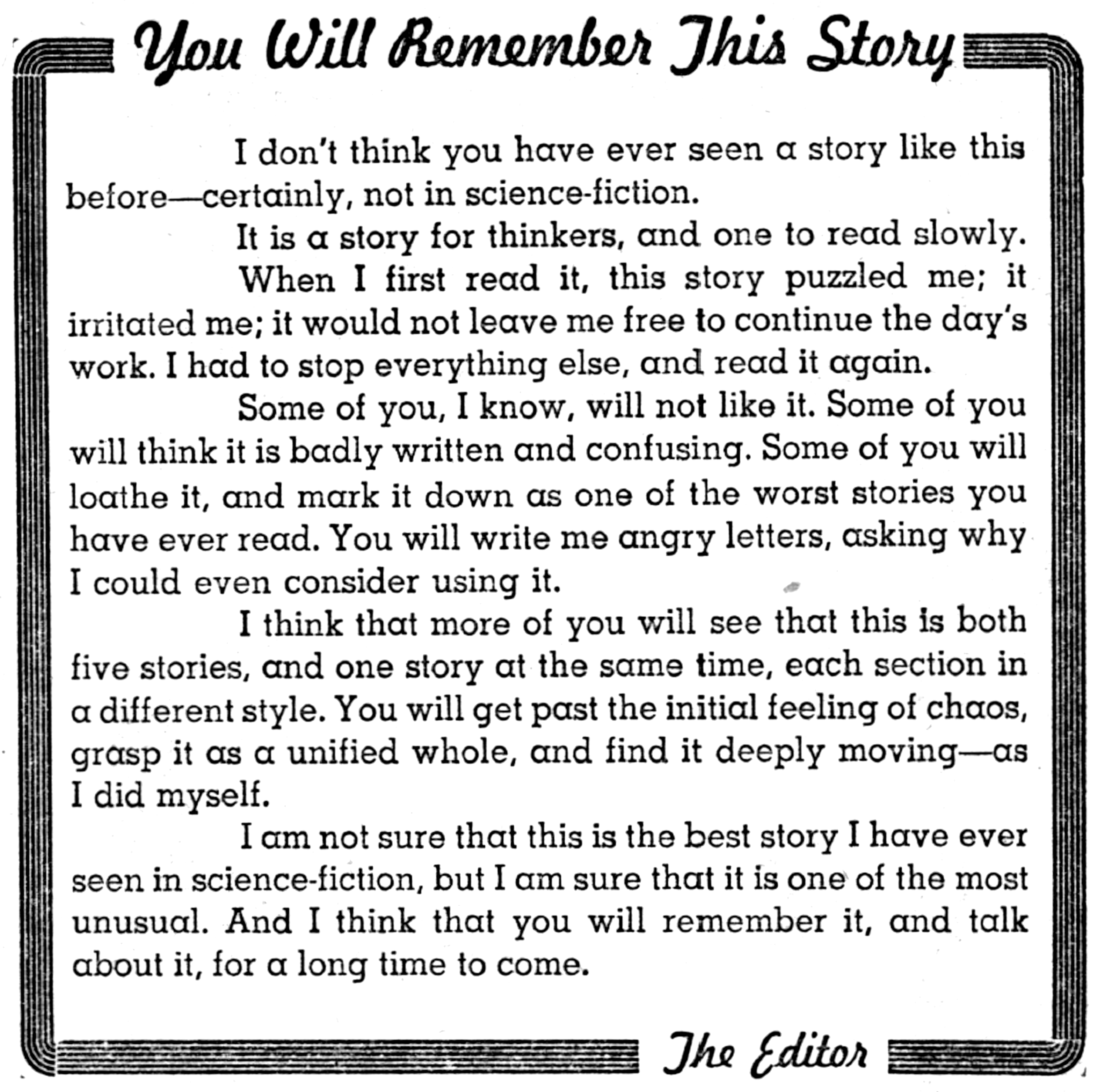 Testament of Andros—James Blish | the sinister science